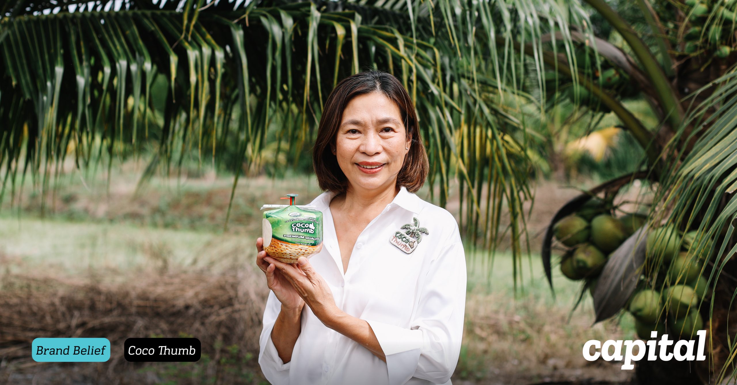 Coco Thumb แบรนด์ที่คิดนวัตกรรมเพื่อให้กินน้ำมะพร้าวจากลูกได้ง่ายๆ ที่ส่งออกราว 10 ล้านลูกต่อปี ...